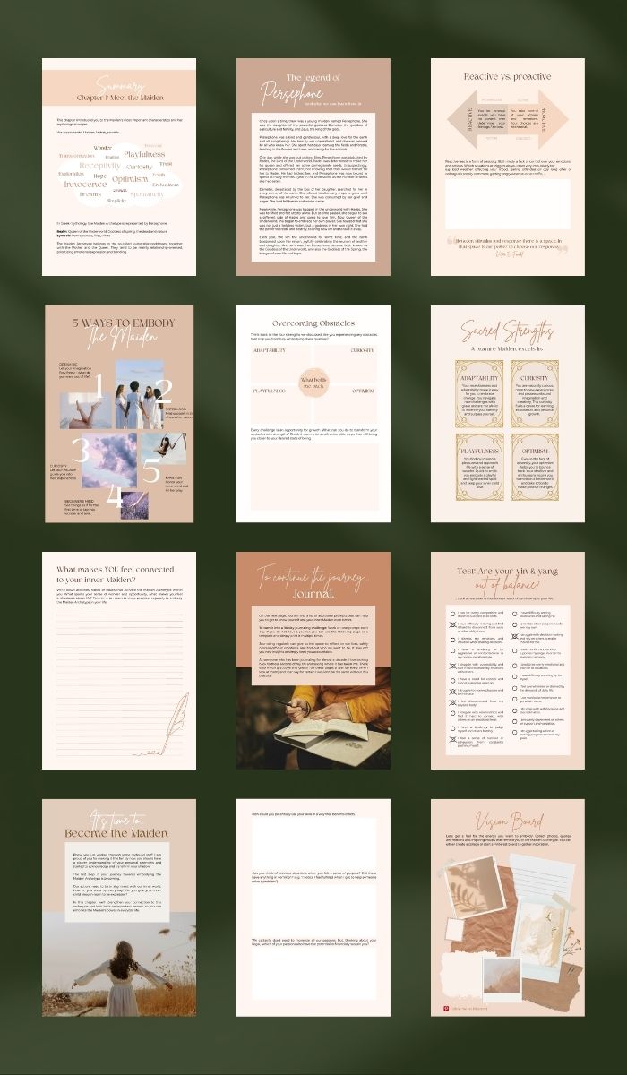 Maiden Archetype Workbook | A Journey of Self-Discovery – Atlas of Soul